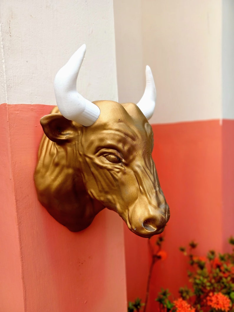 Bull Head Wall Mount Farm and Home Decor - Etsy
