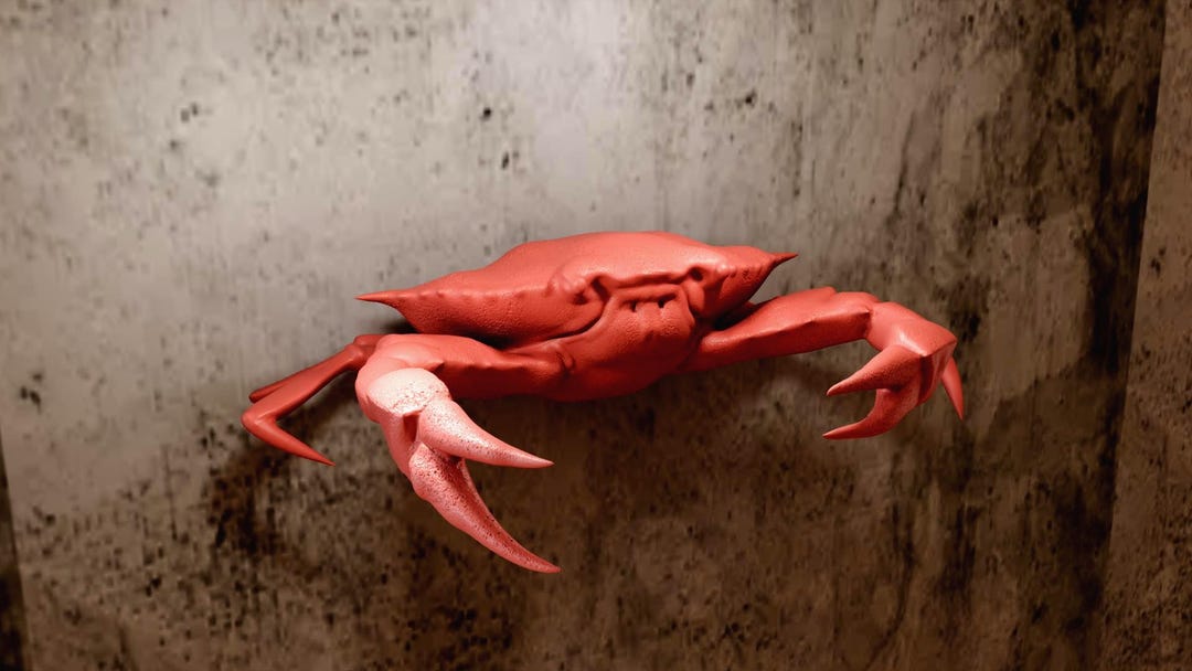Crab Head With Arms Out Wall Mount Decor, Wall Art, 3d Jungle Animal ...