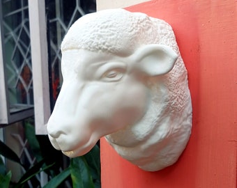 Sheep/ewe/ram Resin Plastic Head/bust/faux Taxidermy/cabochon for ...