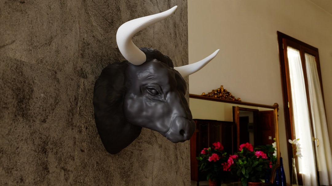 Spanish Bull Head Wall Mount Farm and Home Decor - Etsy