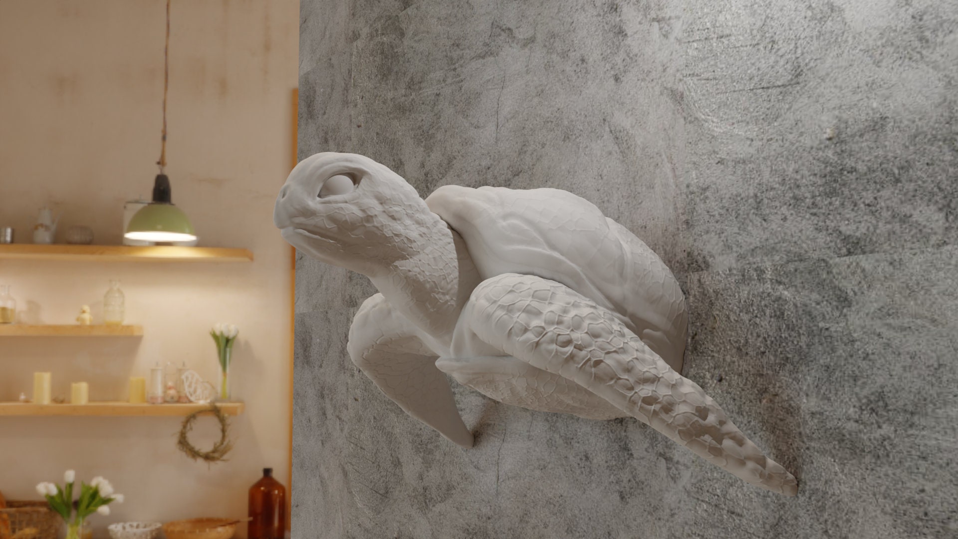 Turtle Head Wall Mount, Decor, Swimming Turtle, Head Taxidermy, Decor ...