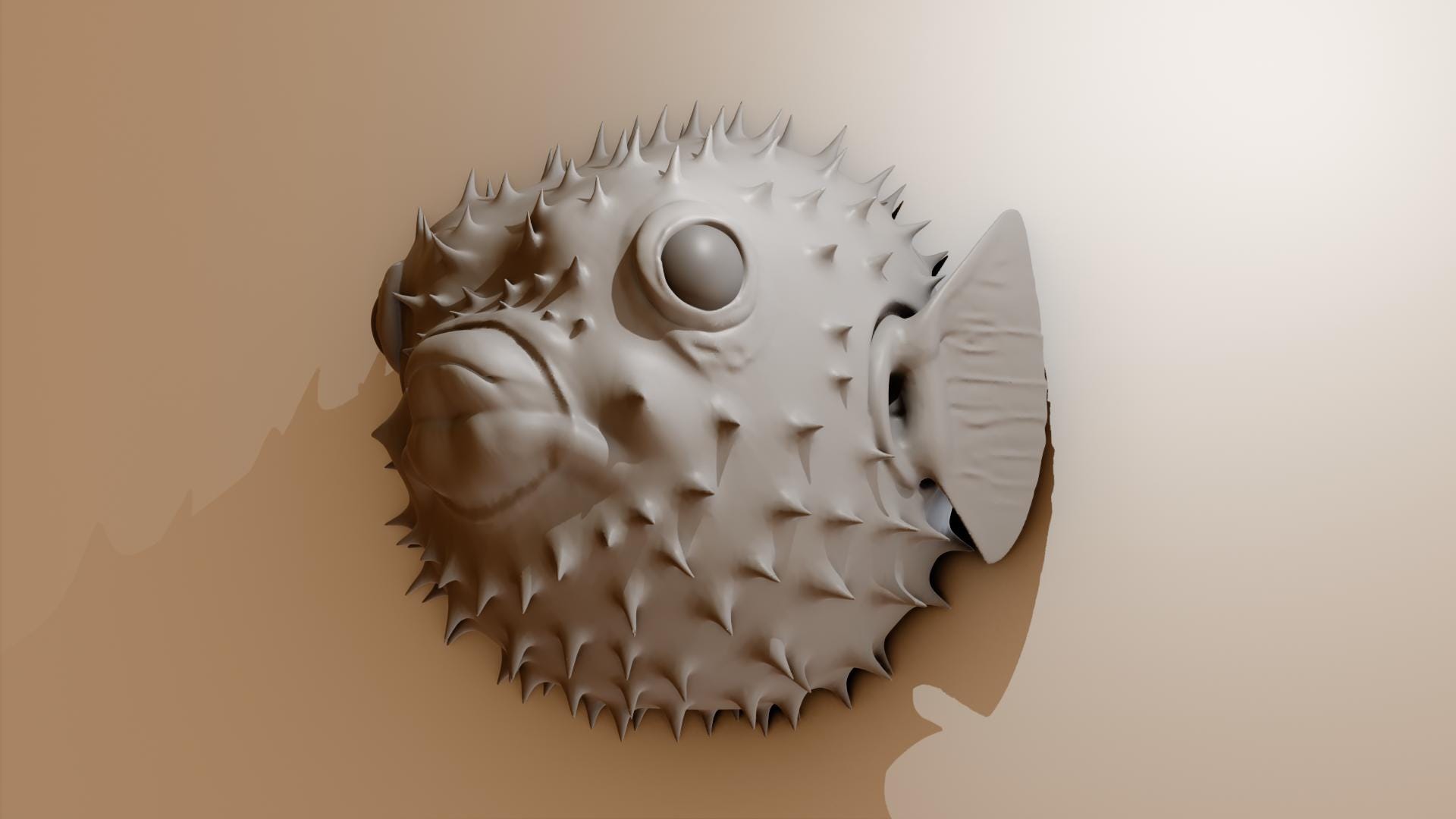 Puffer Fish Head Wall Mount, Wall Art, Decor, Wall Mount, Head ...