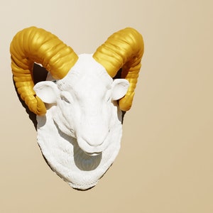 Ram Head Wall Mount, Farm Decor, Mountain Ram - Etsy