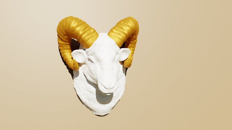 Ram Head Wall Mount Farm Decor Mountain Ram - Etsy