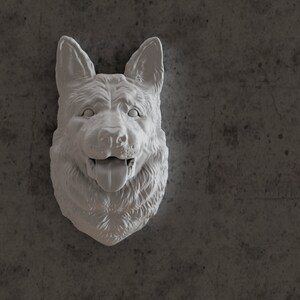 German Shepherd Head Wall Mount, Dog Head, Animal Wall Mount, Home and ...