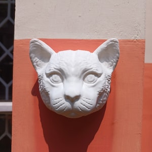 Cat Head Wall Mount, Animal, Feline , Pet, Home Decor, Home and Living ...