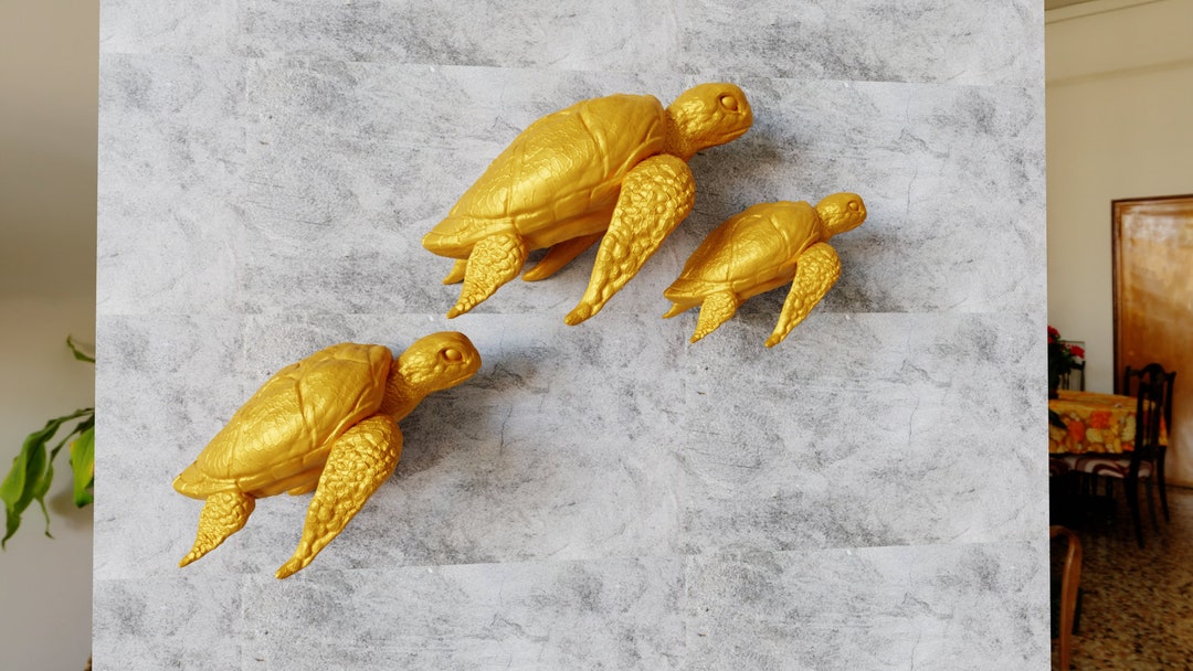 Swimming Pose Turtle Head Wall Mount, Decor, Head Taxidermy, Decor ...