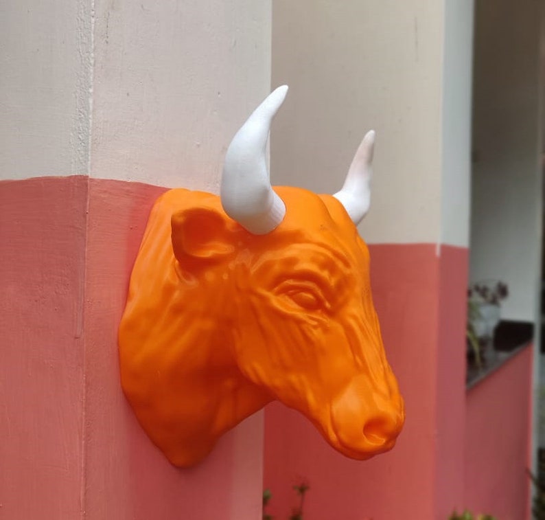 Bull Head Wall Mount Farm and Home Decor - Etsy