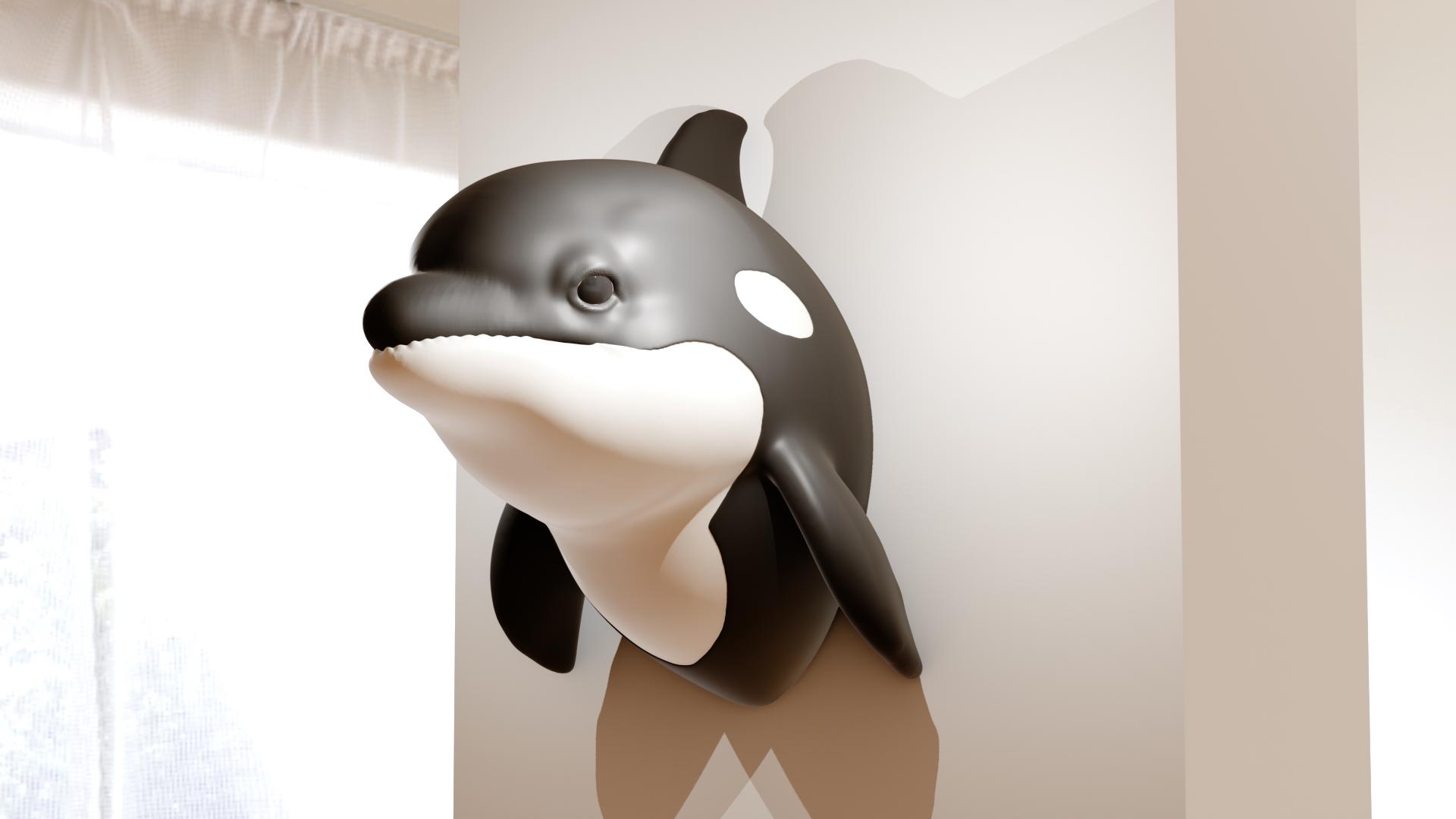 Orca Whale Head Taxidermy, Wall Mount Decor, Wall Art, 3d Jungle Animal ...