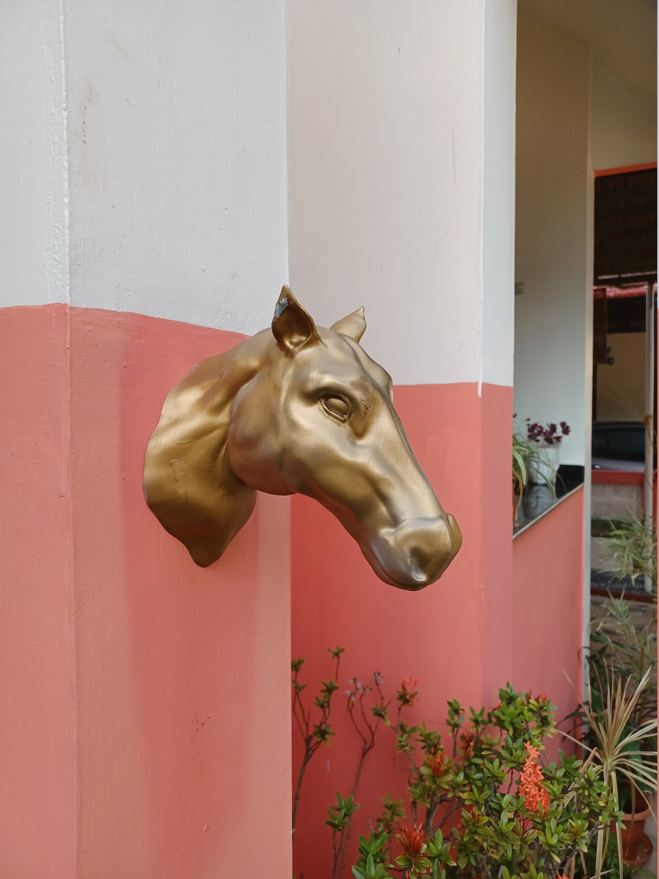 Horse Headwall Mounted Large Detailed Horse Head Modern - Etsy