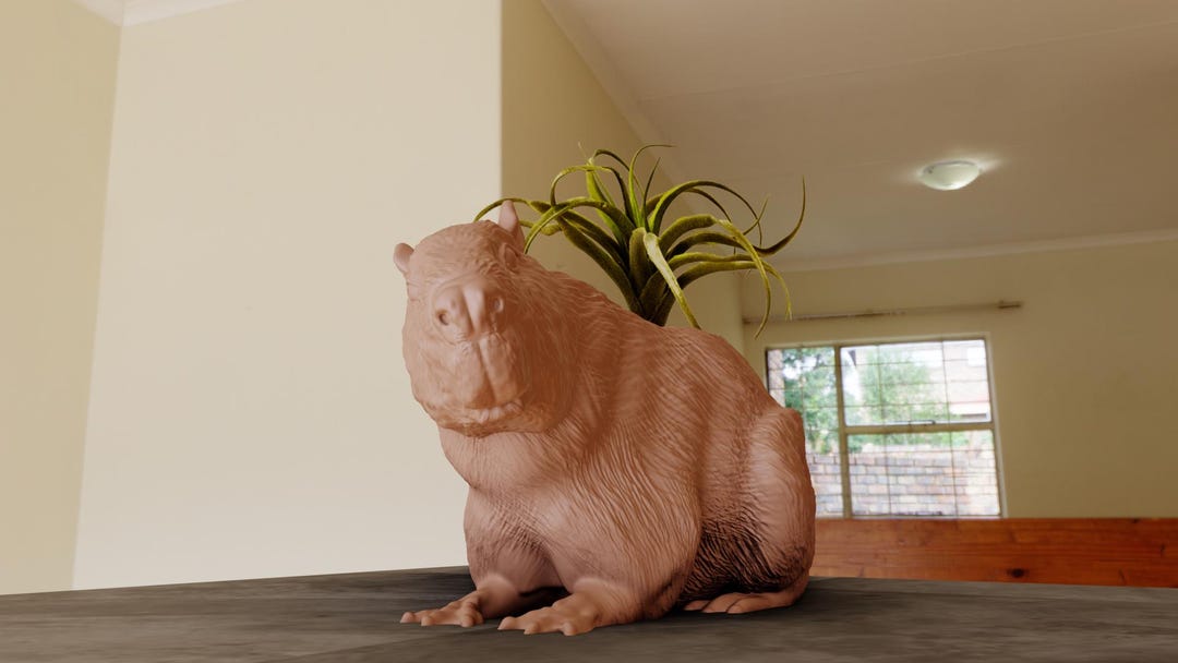 Capybara Cute Funny Planter Pot Decor, Flower Vase, Home, Art and ...