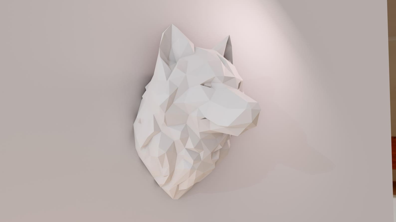 Wolf Head Low Poly, Wall Art, Decor, Wall Mount, Head Taxidermy, Bear ...