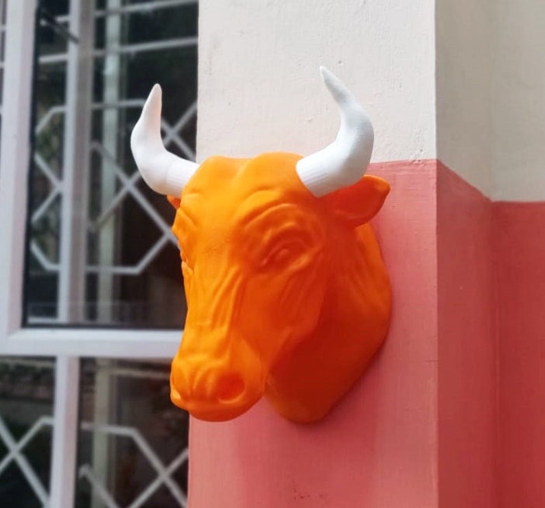 Bull Head Wall Mount Farm and Home Decor - Etsy