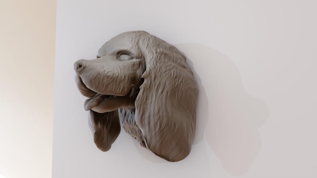 Cocker Spaniel Dog Smiling Head, Wall Art, Decor, Wall Mount, Head ...