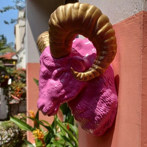 Ram Head Wall Mount, Farm Decor, Mountain Ram - Etsy