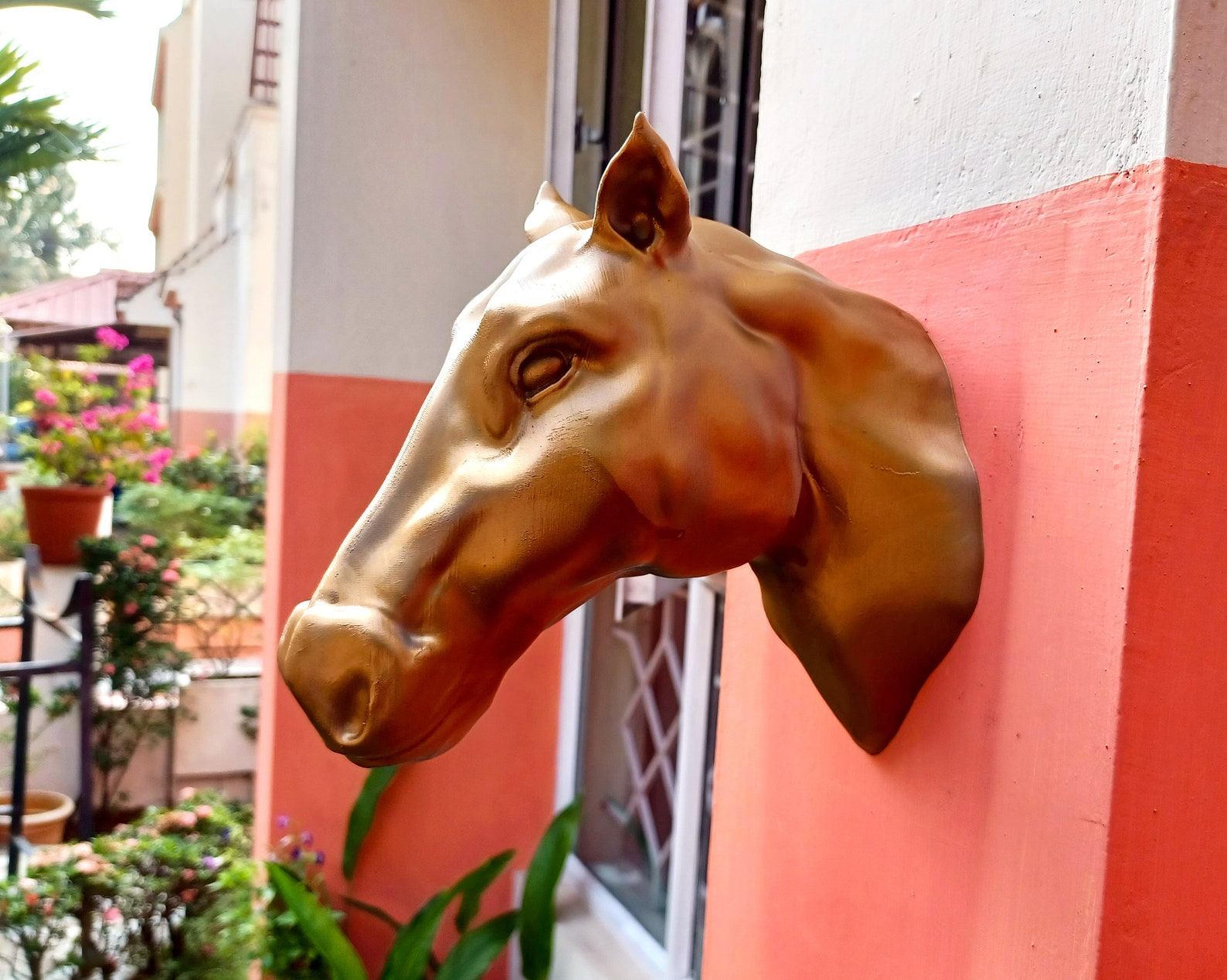 Horse Headwall Mounted Large Detailed Horse Head Modern - Etsy