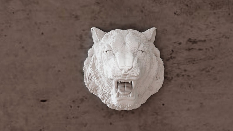 Tiger Head Taxidermy, Decor, Wall Art, 3d Jungle Animal Heads, Animal ...