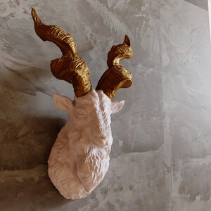 Markhor Goat Head Wall Mount, Mountain Goat, Farm Decor, Farm Animal ...