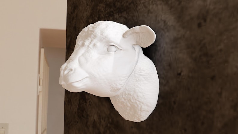 Lamb Calf Head Wall Mount, Farm Decor - Etsy