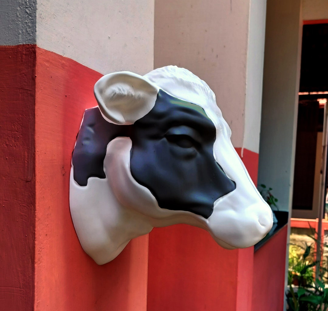 French Cow Wall Mount Farm and Home Decor, Jersey Cow Head - Etsy