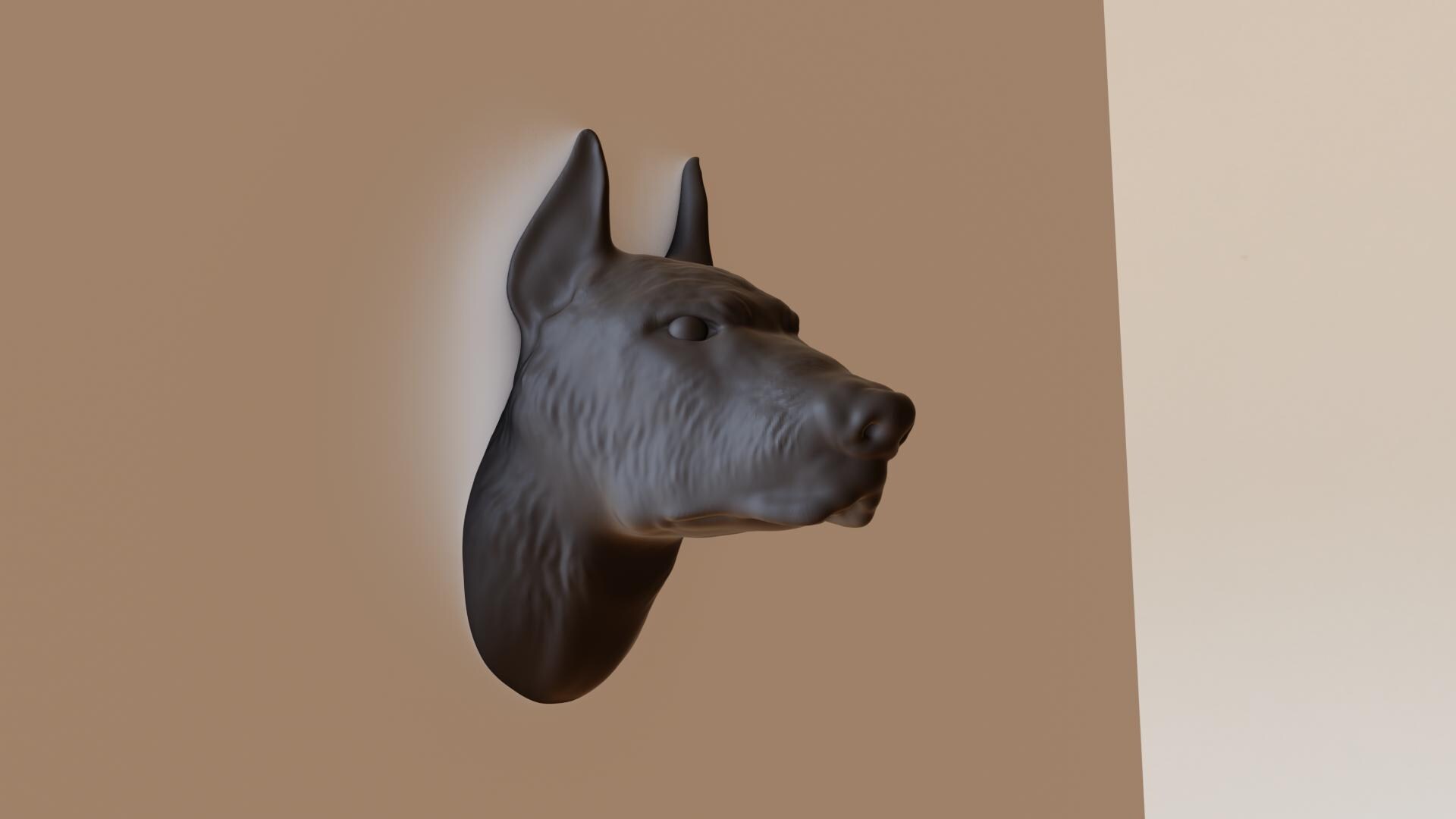 Doberman Pinscher Dog Head Wall Mount, Wall Art, Decor, Wall Mount ...