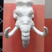 Mammoth Head Wall Mount, Mammoth Art, Animal Head, White Faux Taxidermy ...