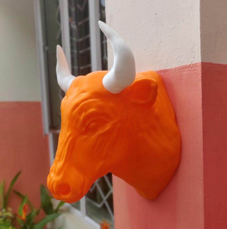 Bull Head Wall Mount Farm and Home Decor - Etsy