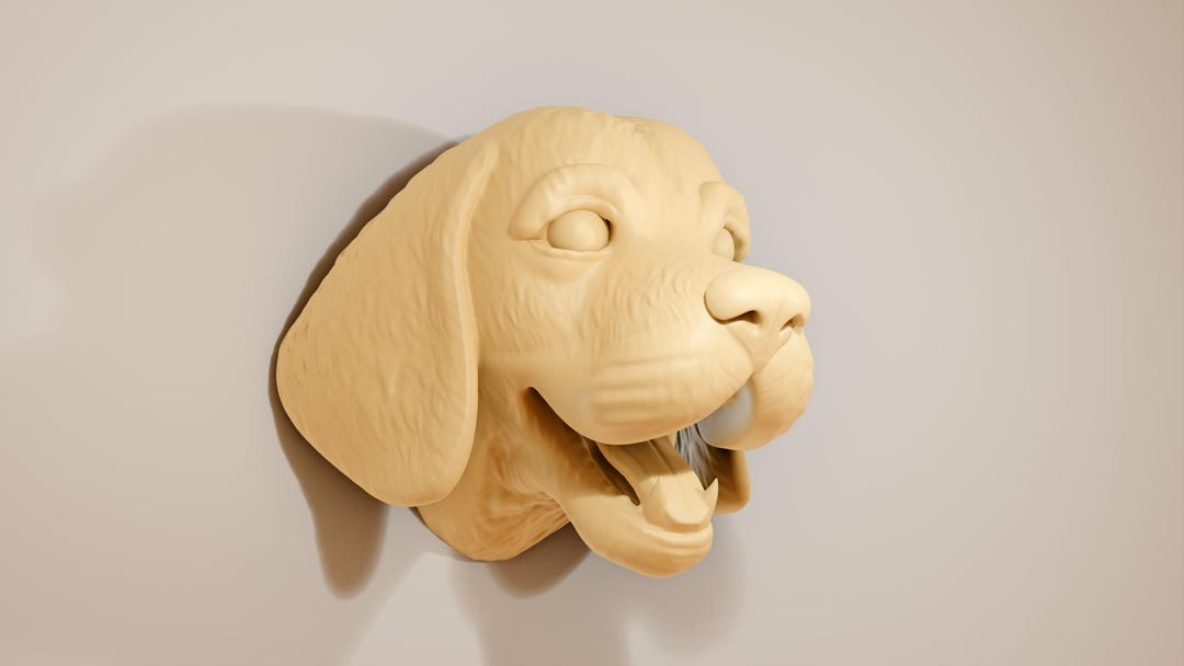 Beagle Dog Head Smiling, Wall Art, Decor, Wall Mount, Head Taxidermy ...
