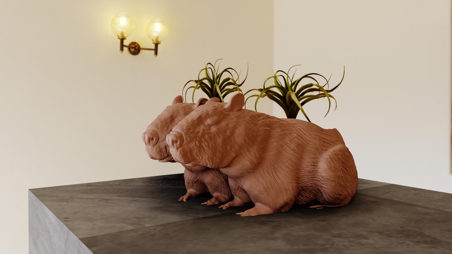 Capybara Cute Funny Planter Pot Decor, Flower Vase, Home, Art and ...