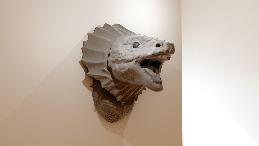 Armadillo Girdled Lizard Head Mouth Open, Wall Art, Decor, Wall Mount ...