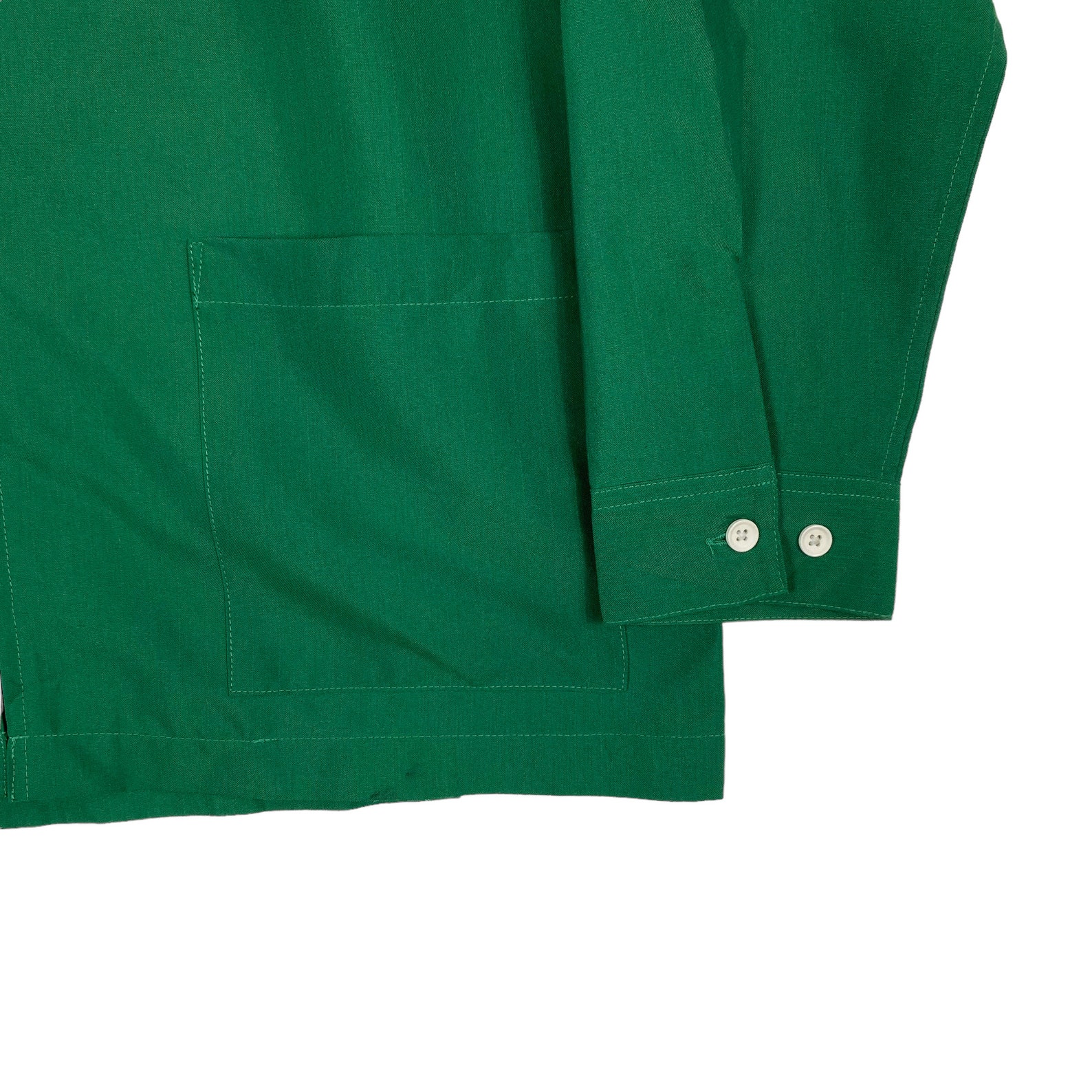 PICK Vintage 80s 7 Eleven Shirt Zipper Workwear Collar Green Colour ...