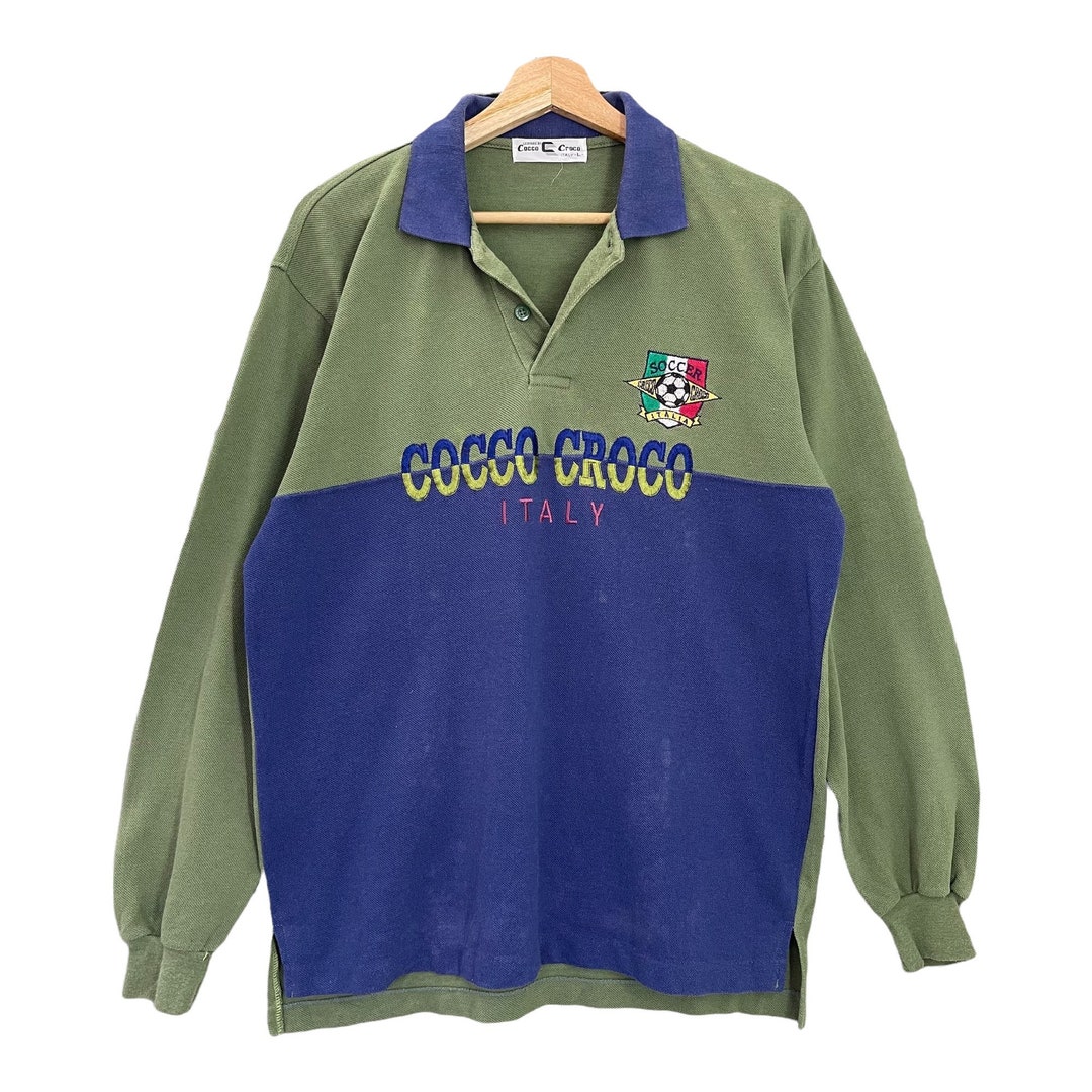 Pick Vintage Cocco Croco Italian Sports Longsleeve Polo Rugby Cocco ...