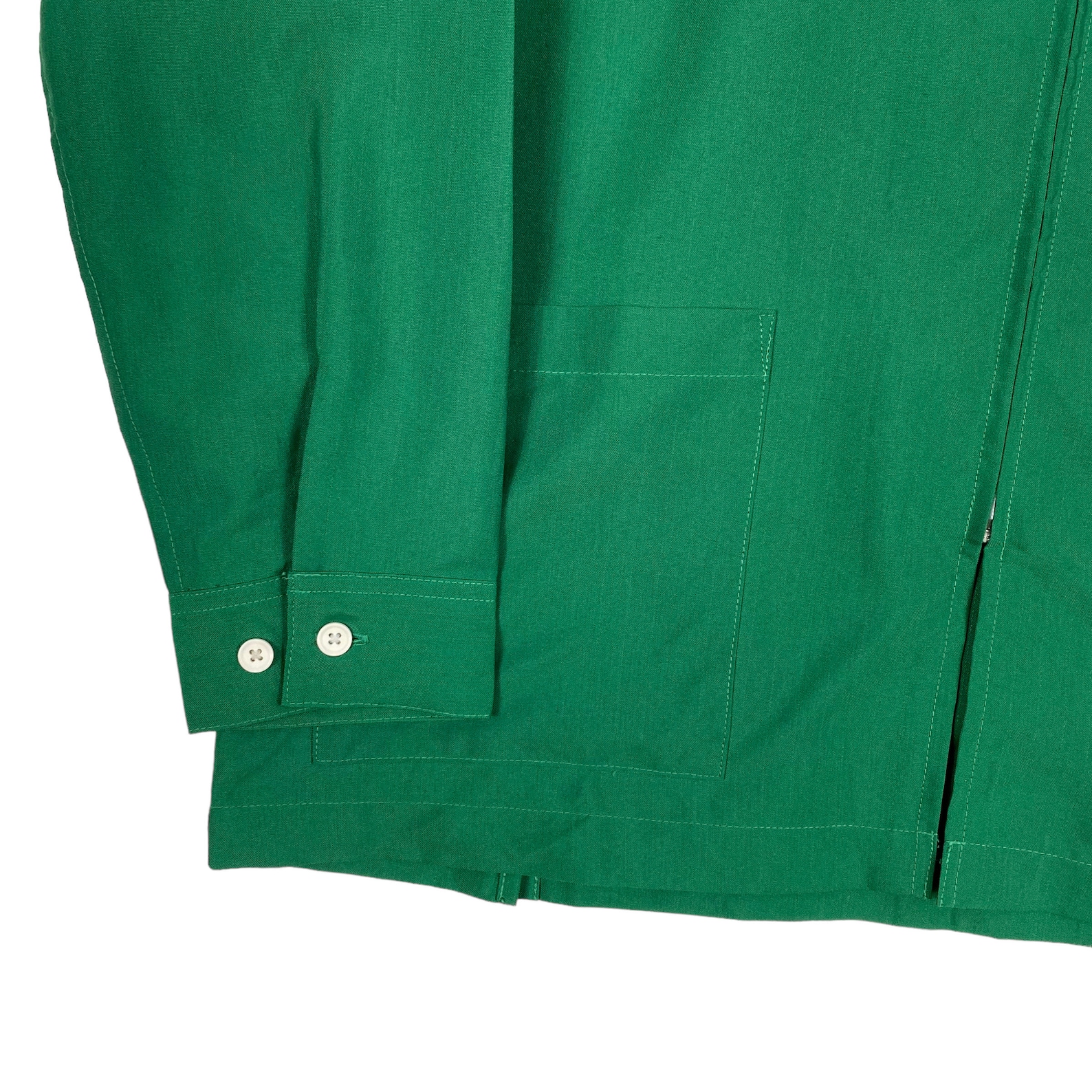 PICK Vintage 80s 7 Eleven Shirt Zipper Workwear Collar Green Colour ...