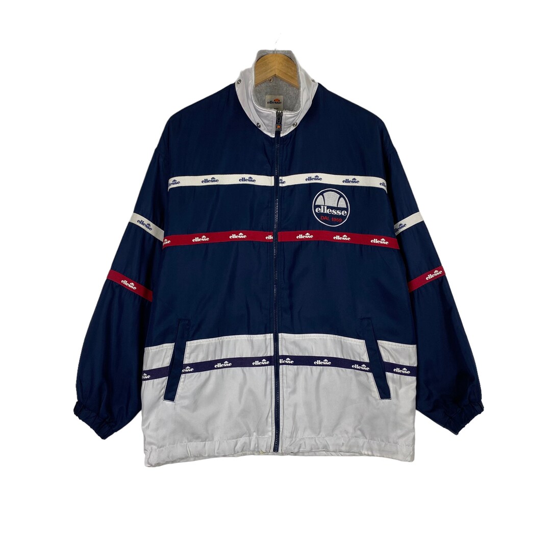Pick!! Vintage 90’s Ellesse Big Logo Light Zipper Jacket Ellesse Light ...