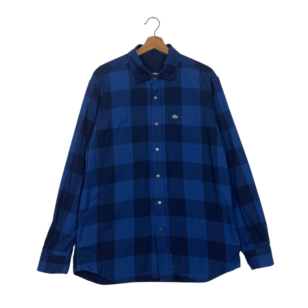 Lacoste Reversible Checkered Button Workwear Shirts Lacoste Small Logo ...