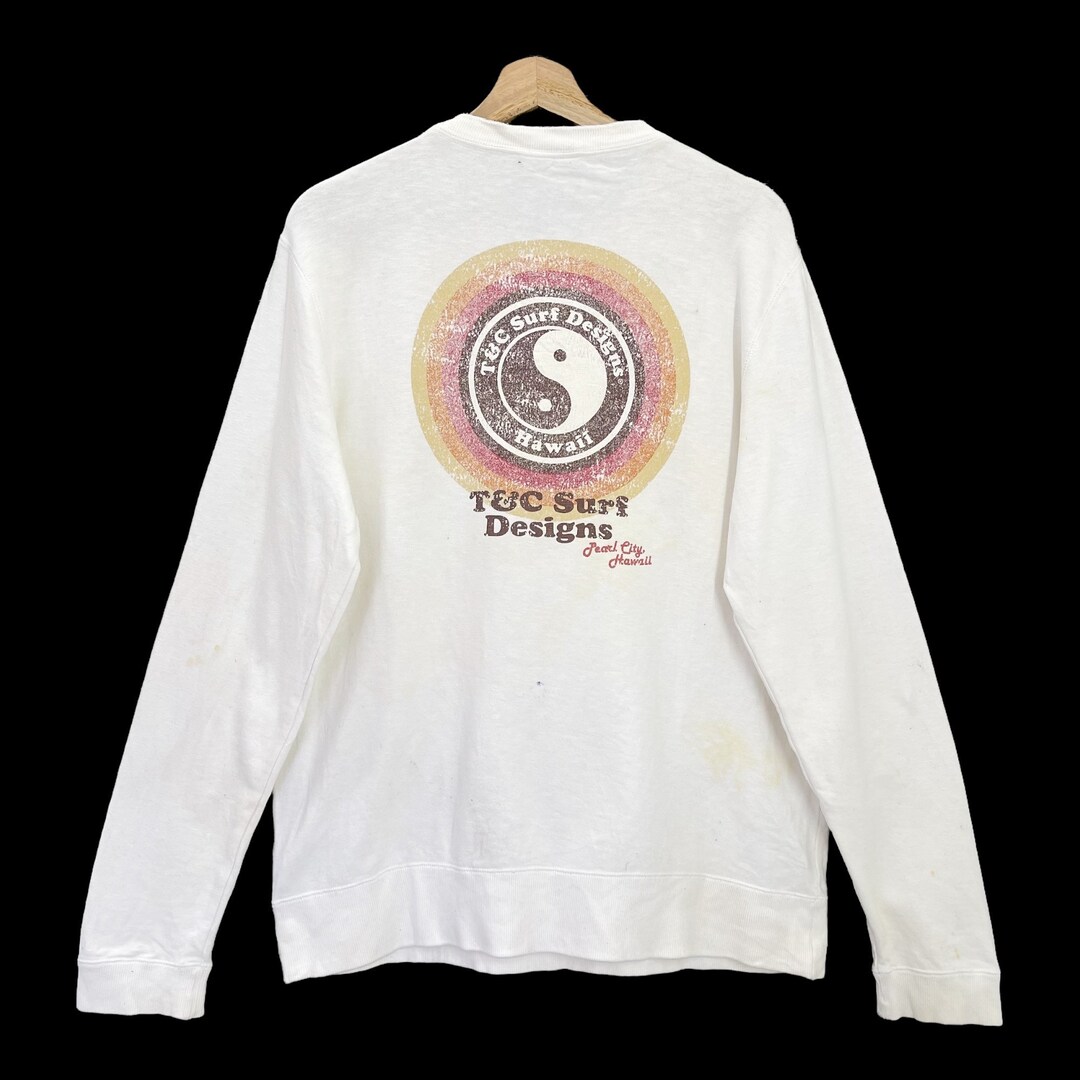 PICK Vintage Tnc Hawaii Surf Design Big Logo Button up Sweatshirt Tnc ...