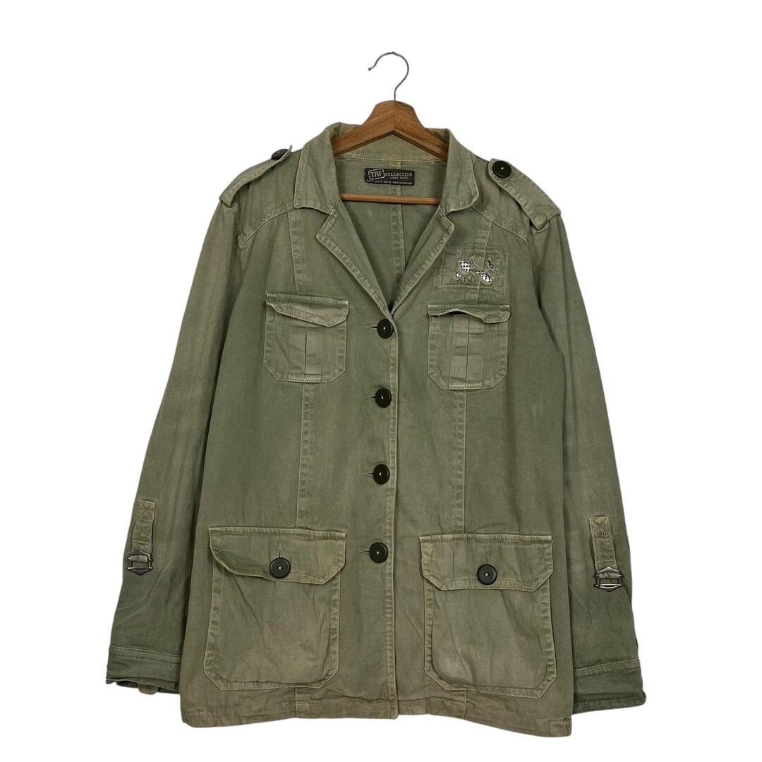 TRF Collection Army Days Button Jacket Size M - Etsy