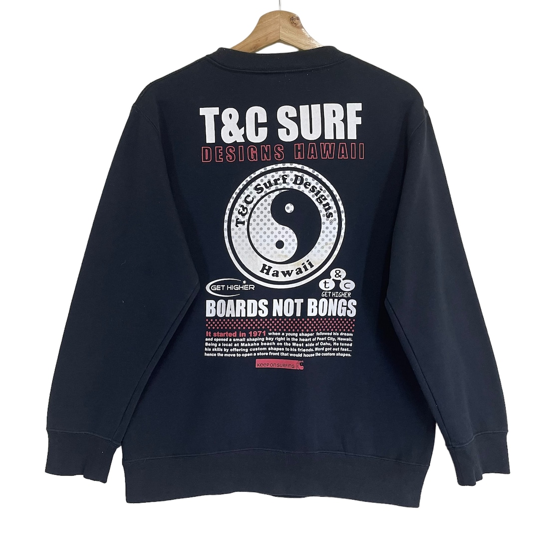 PICK!! Vintage Tnc Hawaii Surf Design Big Logo Crewneck Sweatshirt Tnc ...