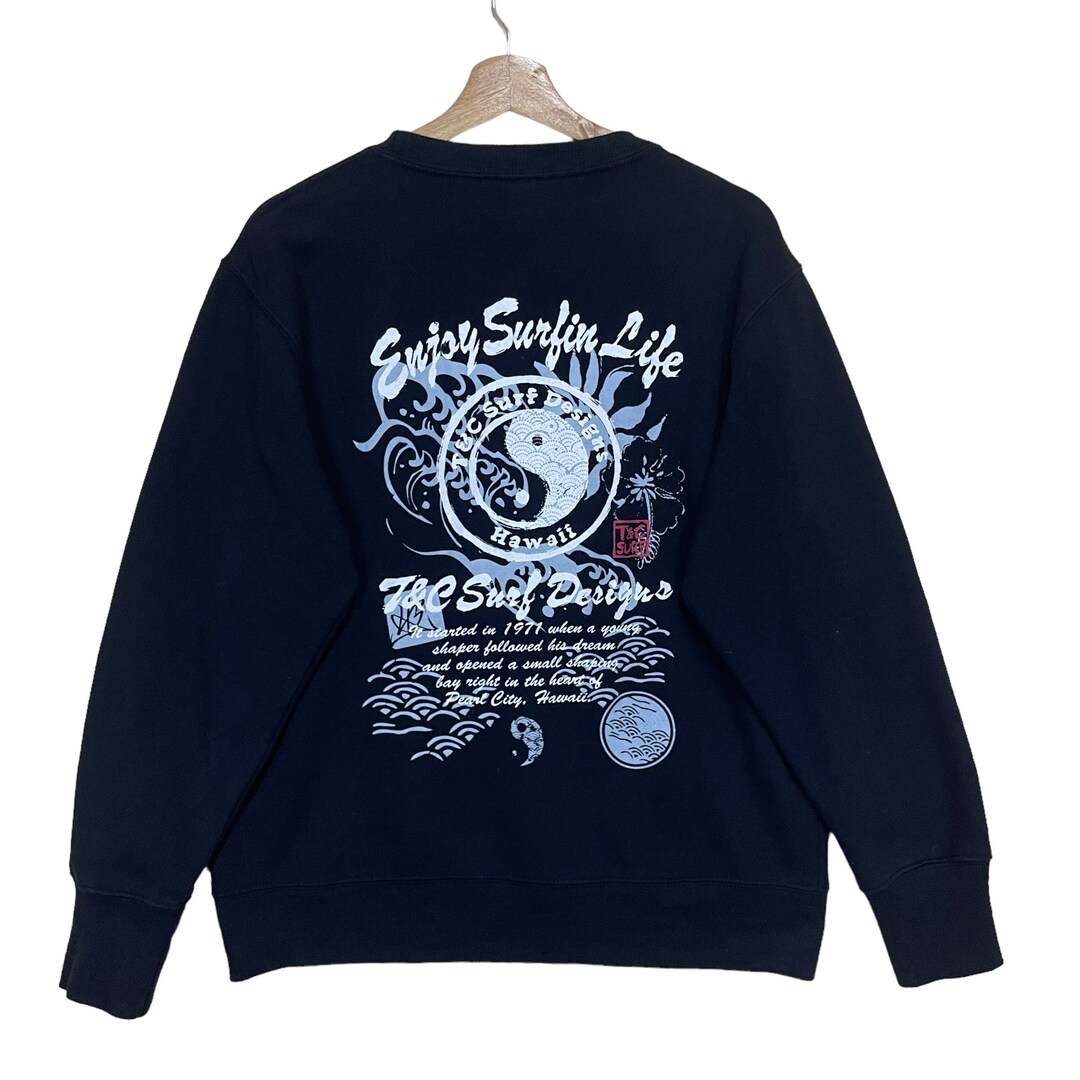 PICK Vintage Tnc Hawaii Surf Design Big Logo Crewneck Sweatshirt Tnc ...