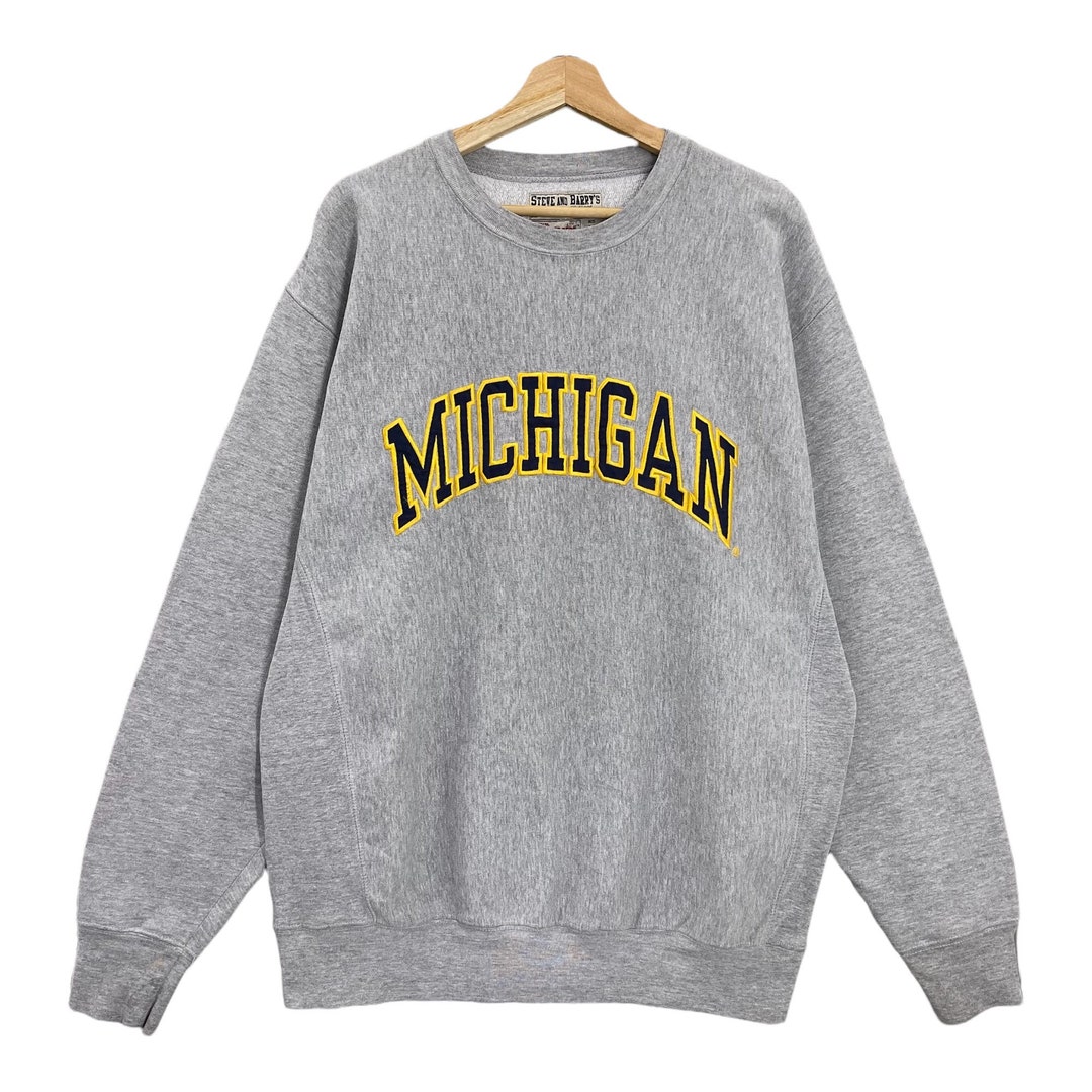 PICK!! Vintage University of Michigan Big Logo Crewneck Sweatshirt ...