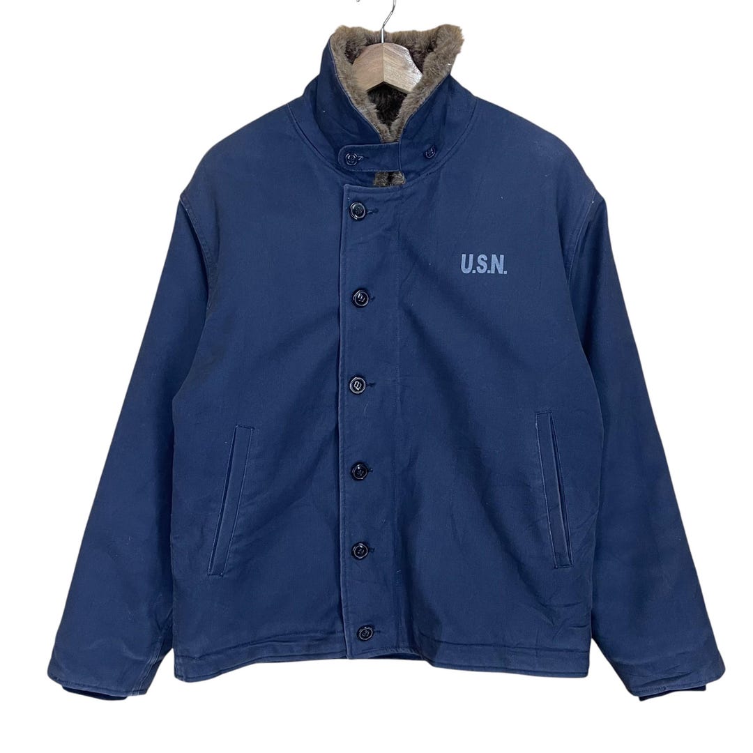 PICK! Vintage Usn Navy Deck N-1 Jacket Usn Navy Department Deck Jacket ...