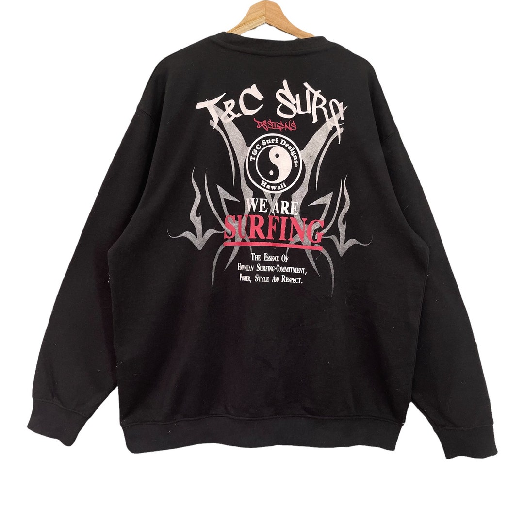 PICK Vintage Tnc Hawaii Surf Design Big Logo Crewneck Sweatshirt Tnc ...