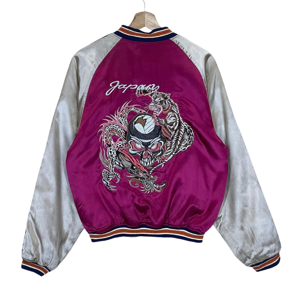 PICK! Vintage Sukajan Dragon Jacket Japanese Souvenir Fighter ...