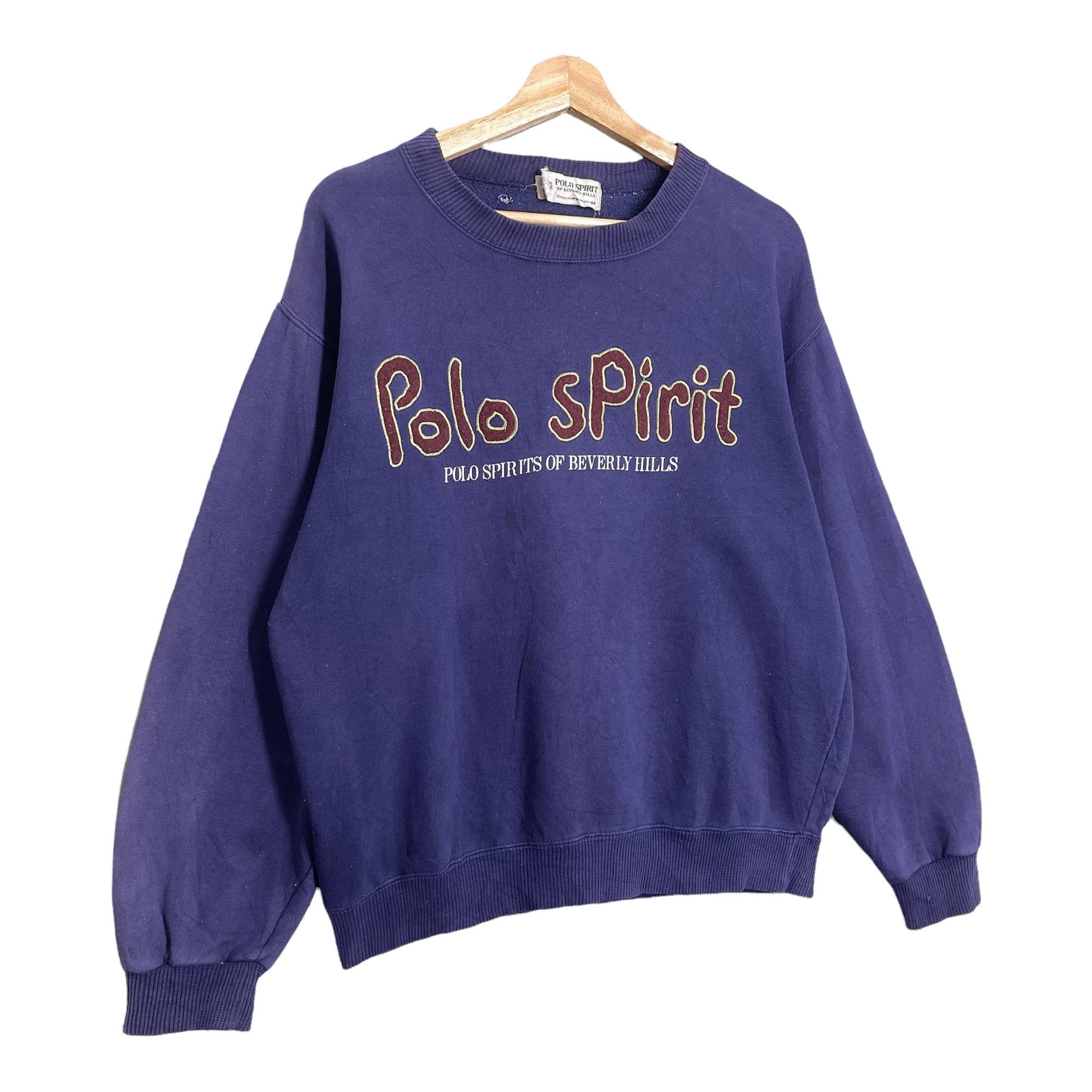 PICK Vintage Polo Spirit Big Logo Crewneck Sweatshirt Polo Spirit ...