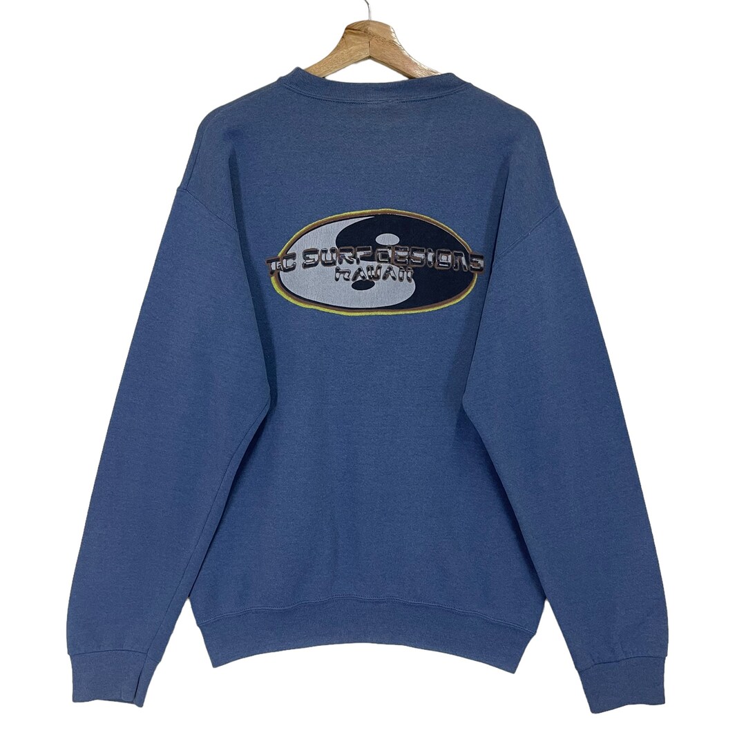 PICK!! Vintage 90s Tnc Hawaii Surf Design Big Logo Crewneck Sweatshirt ...