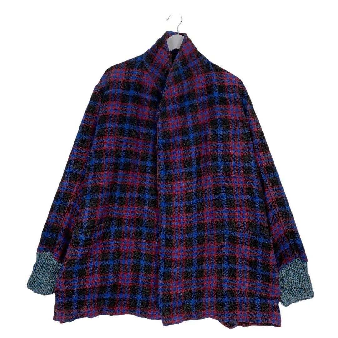 Pick Vintage 90s Austin Reed Tartan Design Wool Coat Jacket Size Large ...