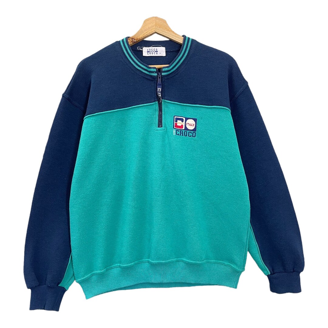 Pick!! Vintage Cocco Croco Italian Sports Halfzip Sweatshirt Cocco ...