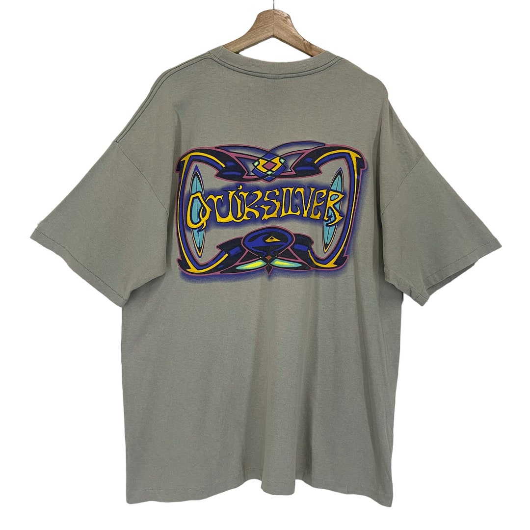 PICK Vintage 90s Quiksilver Big Back Logo Tshirt Quiksilver Tshirt ...