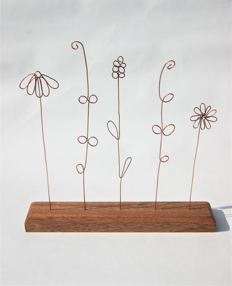 Wire Wildflower Art Wire Wall Hanging Art Wire Flowers - Etsy UK