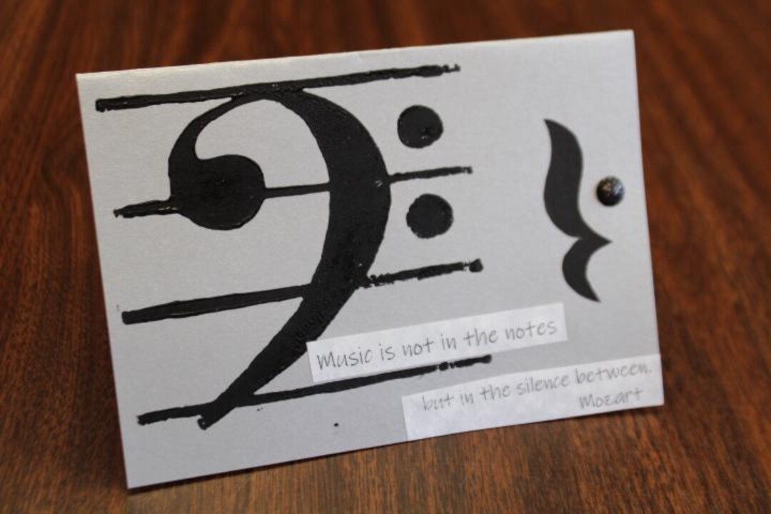 Handmade Note Card for Bass Clef Musicians. - Etsy